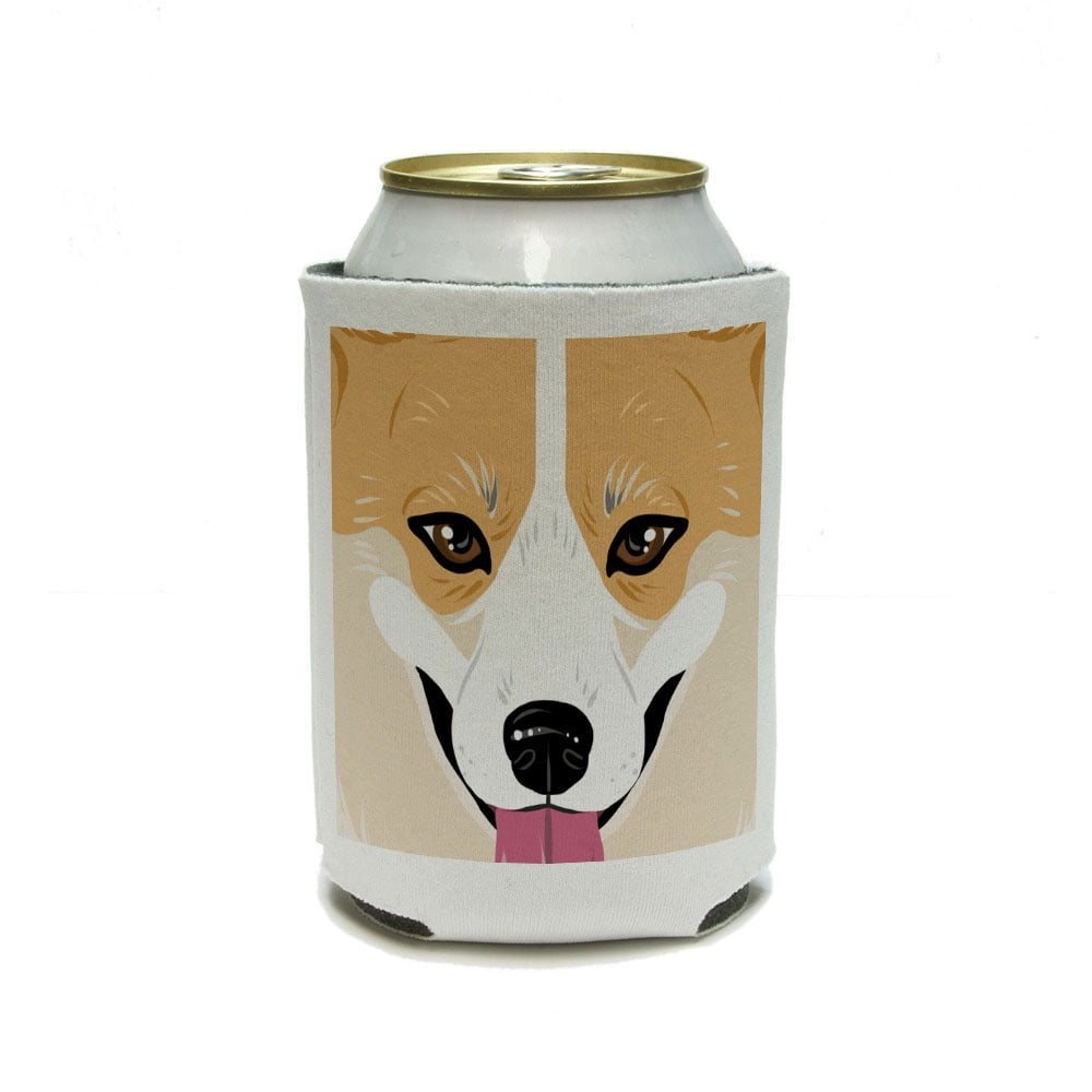 Pembroke Welsh Corgi Face - Close up Pet Dog Can Cooler Drink Insulator ...