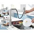 Tohlar Kitchen Faucet, Waterfall Kitchen Faucet with Pull Down Sprayer ...