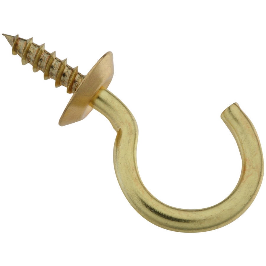 Stanley Hardware 759050 1 14 Solid Brass Cup Hooks 2 Count