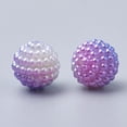 1Bag Imitation Pearl Acrylic Beads Berry Beads Combined Beads Rainbow ...