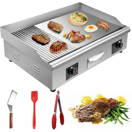 Electric Griddle, 15.8 Inch Flat Top Grill Commercial Electric Griddles ...
