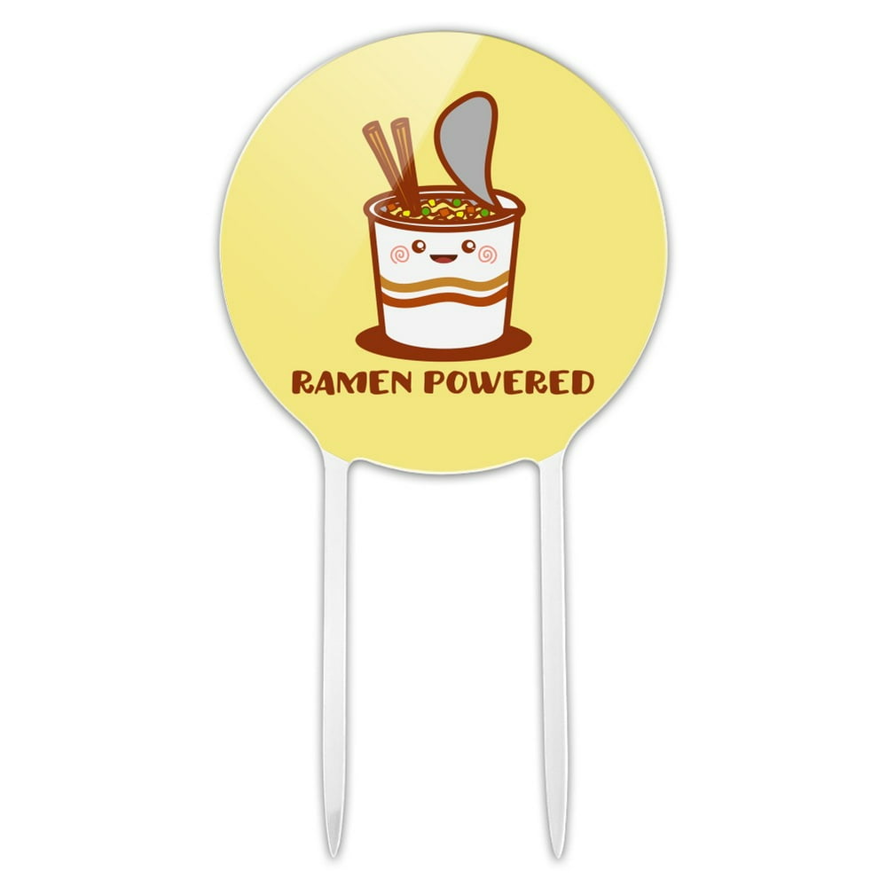 Acrylic Ramen Powered Noodle Soup Chopsticks Cake Topper Party ...