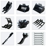 1 Ton Excavator Hydraulic Digger 13.5 hp Gas Engine Trencher Digger ...