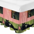Black Cat Bed Skirt King Size 16 Inch Drop, Boho Chic Lack Animal ...
