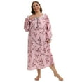 WBQ Womens Long Nightgown Floral Night Dress With Long Sleeve for ...