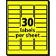 Avery Neon Address Labels with Sure Feed for Laser Printers, 1" x 2 5/8 ...