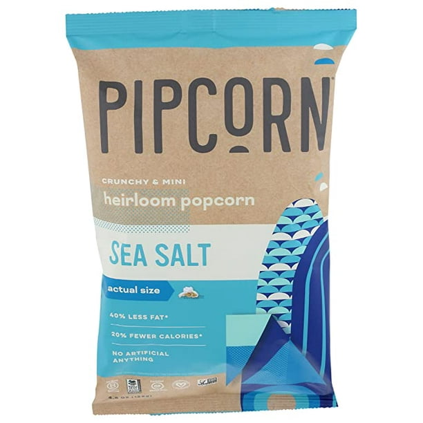 Pipcorn Mini Heirloom Popcorn Sea Salt -- 4.5 oz Pack of 2 - Walmart.com