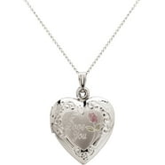 3-Door Hinged Window Sterling Silver "Love" Heart Locket Necklace on ...