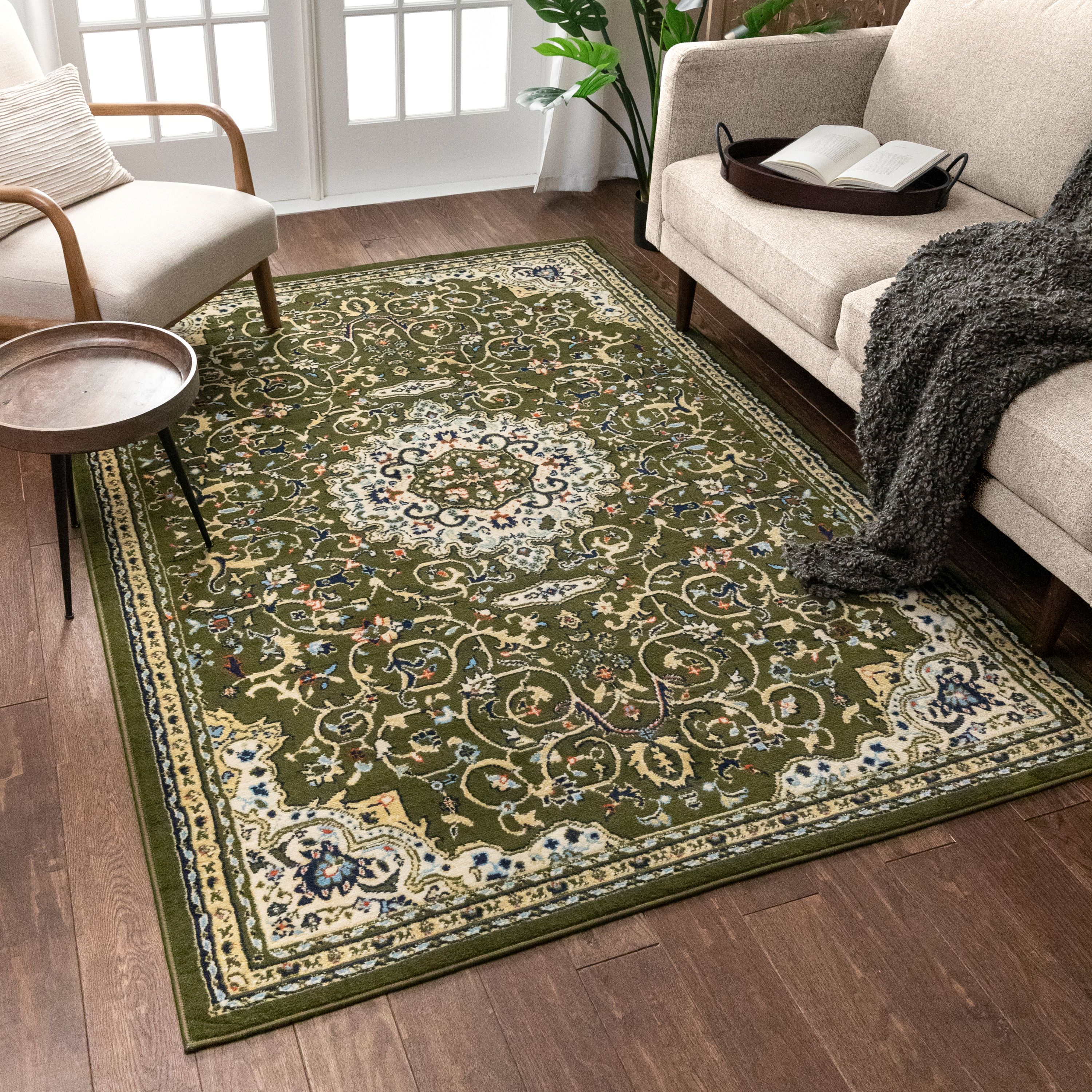Well Woven Persa Traditional Medallion Green 7 10 X 9 10 Area Rug well-woven-persa-traditional-medallion-green-7-10-x-9-10-area-rug