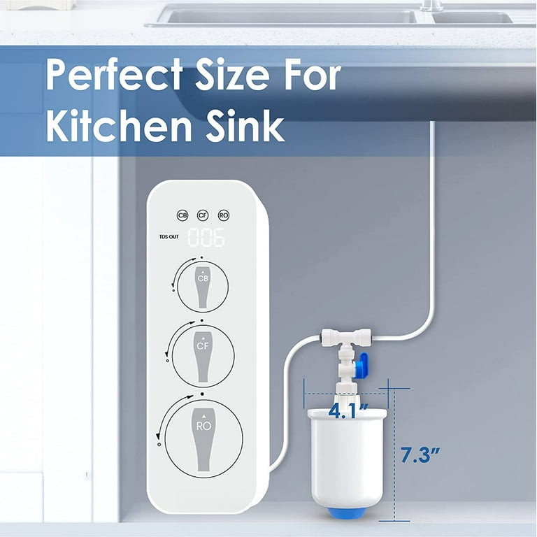 Refrigerator Water Line Tank Waterdrop PMT Mini RO Pressure Tank - 1L ...
