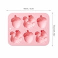 6-Cavity Silicone Ice Cube Mold Squirrel and Acorn Shape Flexible ...