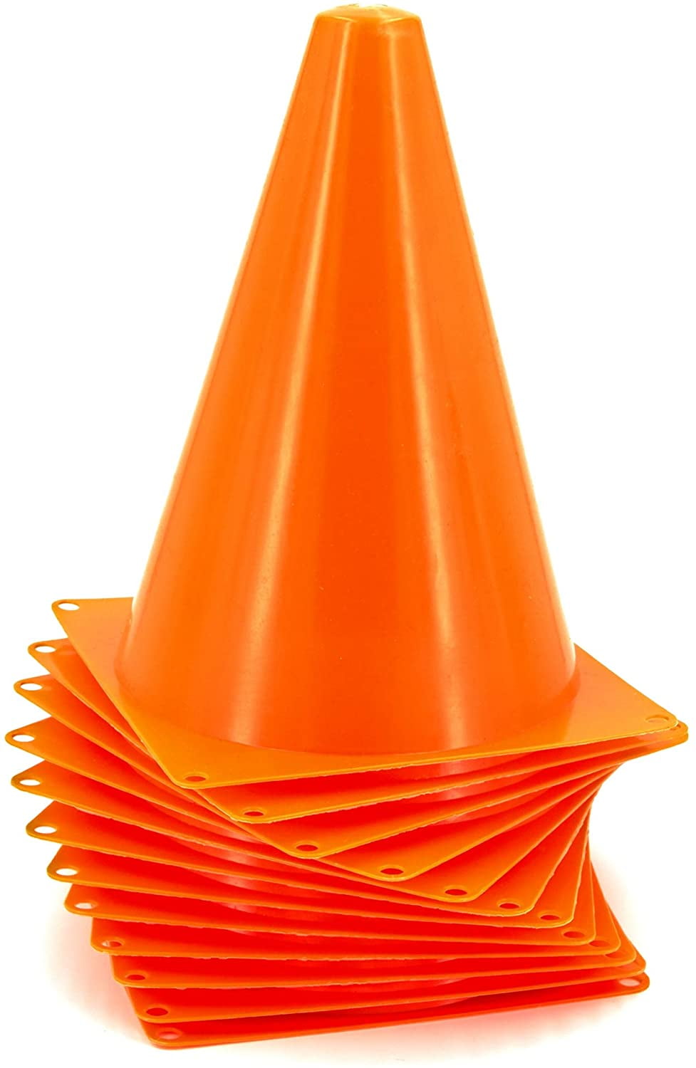 Plastic Traffic Cones - 12 Pack of 7” Construction Theme Party Sports ...