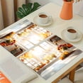 4PCS Autumn-Themed Placemats,fashion print pattern table mat, for ...