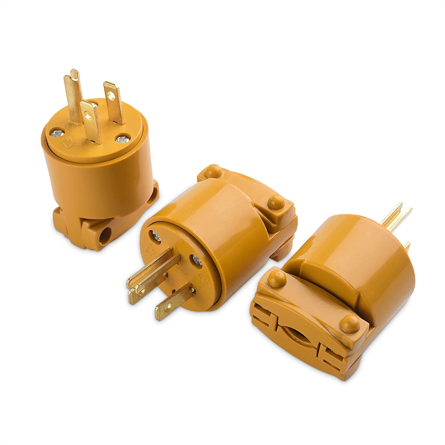 Cable Matters 3-Pack 15A 125V 3 Prong Replacement Plug, UL Listed (2 ...