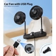 360 Hose USB Fan for SUV RV Pickup Headrest, Seat Fan for Rear Facing ...