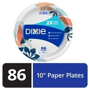 Strong Dixie Ultra Paper Plates - 10 1/16 inch Dinner Size, Disposable ...