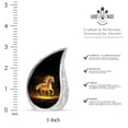 VALERASH Horse Cremation Urns for Adult Ashes Women - Black Teardrop ...