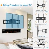 Full Motion Articulating TV Wall Mount Bracket Swivel Tilting, Fits 26 ...