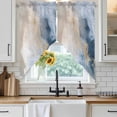 Abstract Marble Texture Swag Valances for Windows 45 inches Long, Blue ...