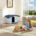 Dextrus Weatherproof Dog House, Indoor/Outdoor, Liftable Roof ...