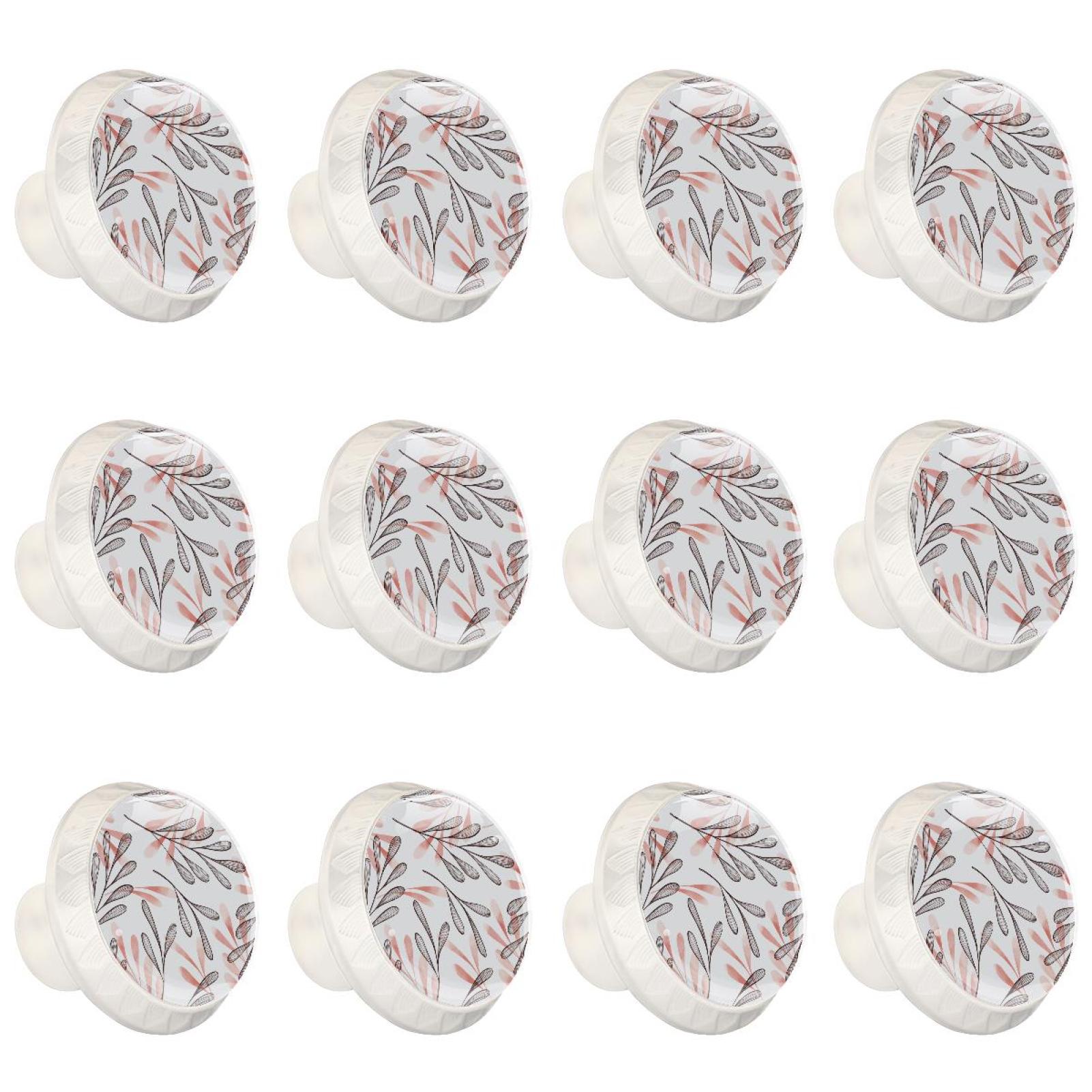 12 Pcs Simplistic Leaves Knobs for Kitchen Cabinet Cupboard Dresser ...