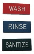 Wash, Rinse & Sanitize Signs 3Pk for 3 Compartment Sink - Walmart.com