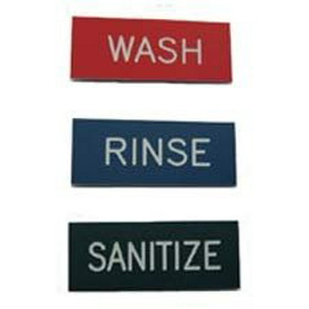 Wash, Rinse & Sanitize Signs 3Pk for 3 Compartment Sink - Walmart.com