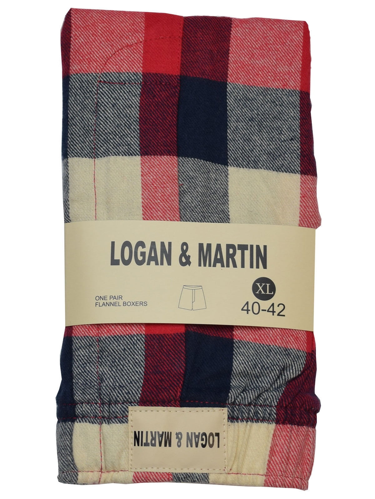 LOGAN & MARTIN MEN'S 100% Cotton FLANNEL BOXERS IN 10 COLORS/STYLES ...
