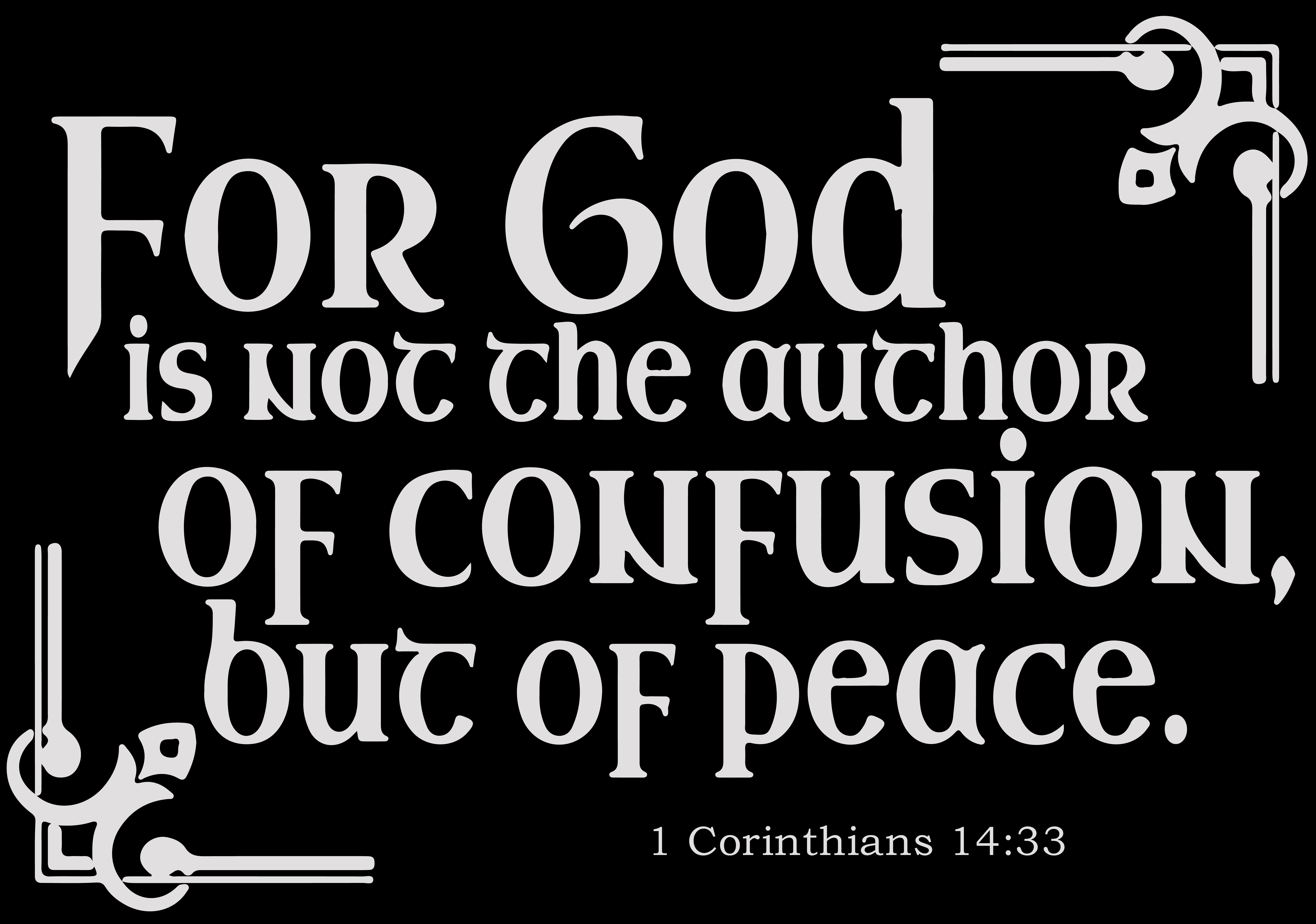 1 Corinthians 14 33 For God Is Not The Author Vinyl Decal Sticker 1-corinthians-14-33-for-god-is-not-the-author-vinyl-decal-sticker