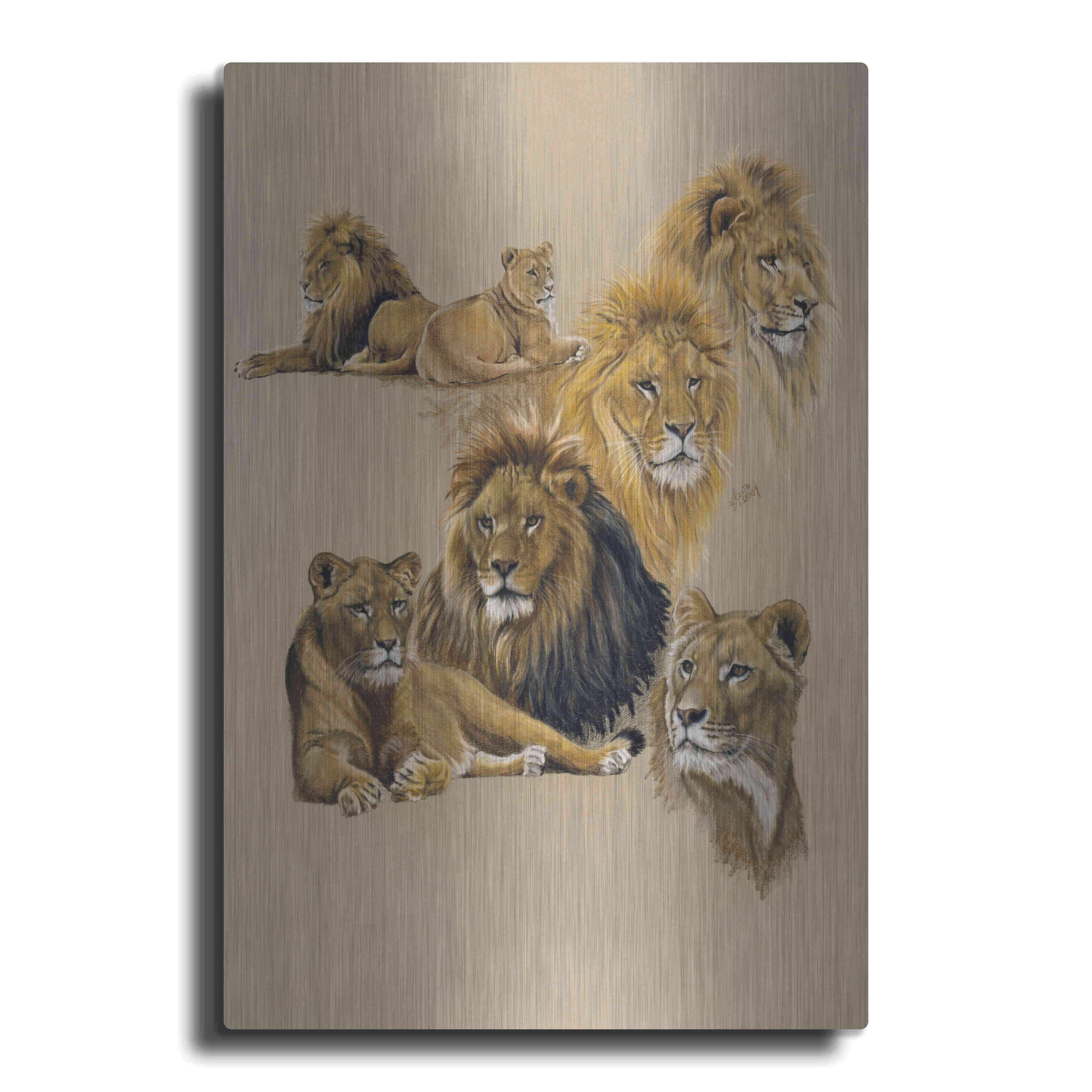 Luxe Metal Art 'Golden Days' by Barbara Keith, Metal Wall Art, 16"x24 ...