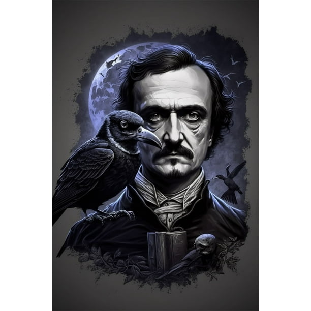 24x36 gallery poster, Edgar Allan Poe, Raven p3 - Walmart.com