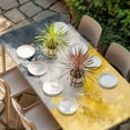 Abstract Graffiti Fitted Rectangle Tablecloth 24" x 50" Grey Yellow Oil ...
