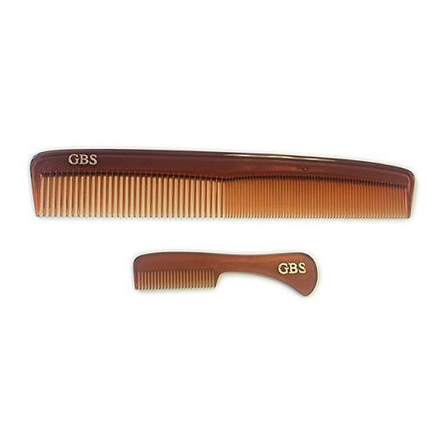 2 Pack Tortoise Comb set (1) 7" Coarse/Fine Toothed Dressing Comb (1) 3 ...
