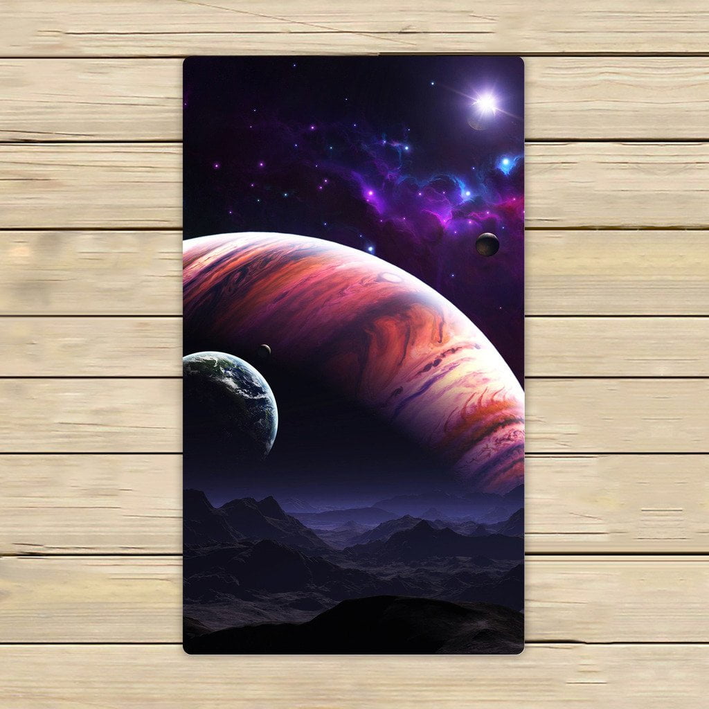 GCKG Nebula Galaxy Moon Space Planet Star Universe Art Hand Towel,Spa ...