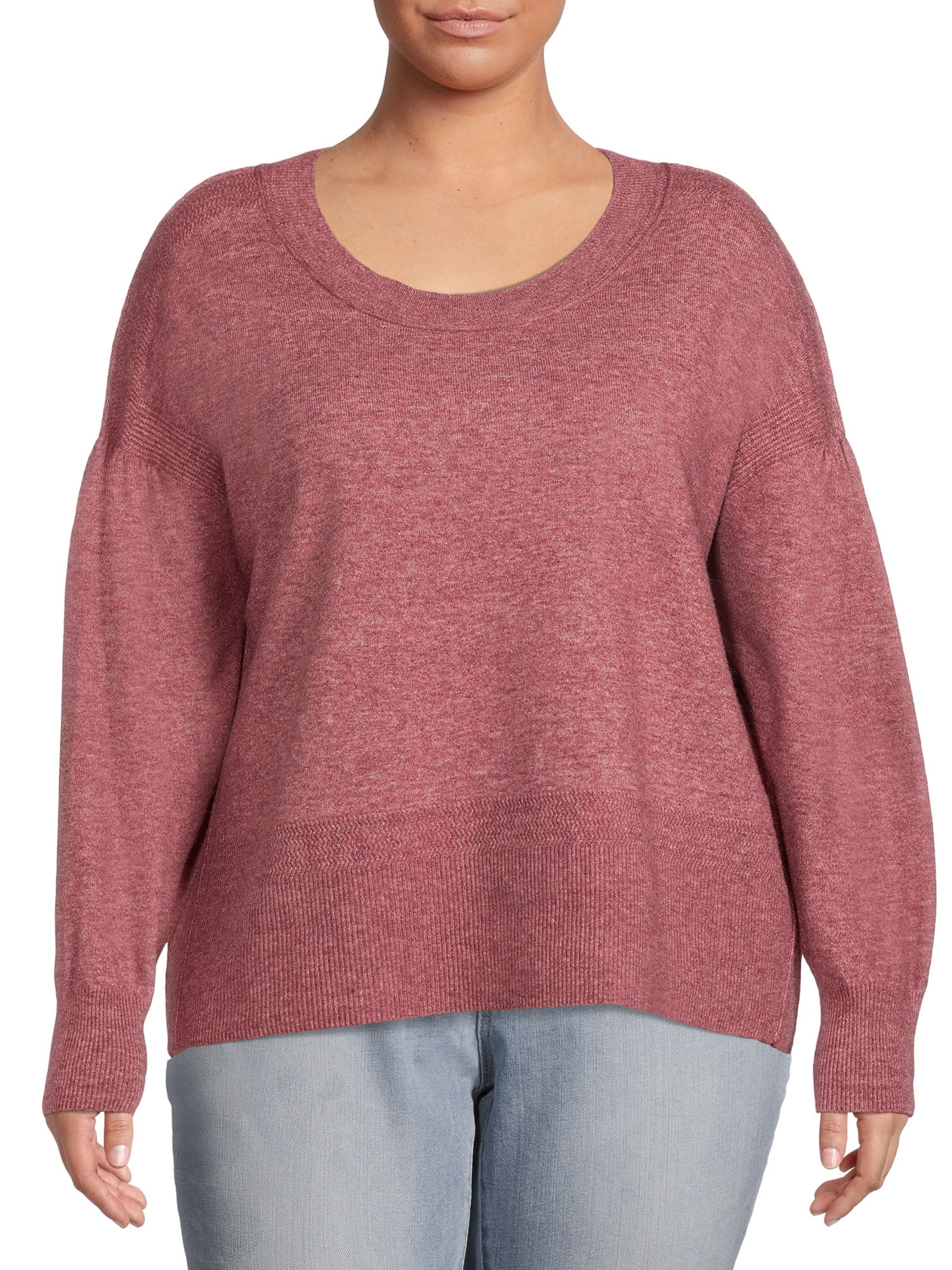Terra & Sky Women's Plus Size Crewneck Sweater, Lightweight - Walmart.com