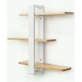 Gronda White Floating Shelves for Wall Mounted, 3 Tier Pine Wood shelf ...
