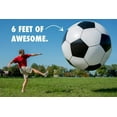 Large Giant 6' Inflatable Soccer Ball for Outdoor Beach Fun - Walmart.com