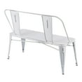 Oregon Industrial Metal Dining/Entryway Bench with Distressed Vintage ...