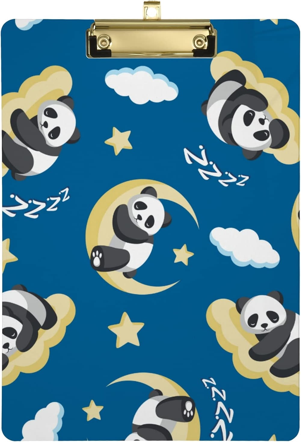 ZHANZZK Cute Sleeping Moon Panda Clipboard Hardboard Wood Nursing Clip ...