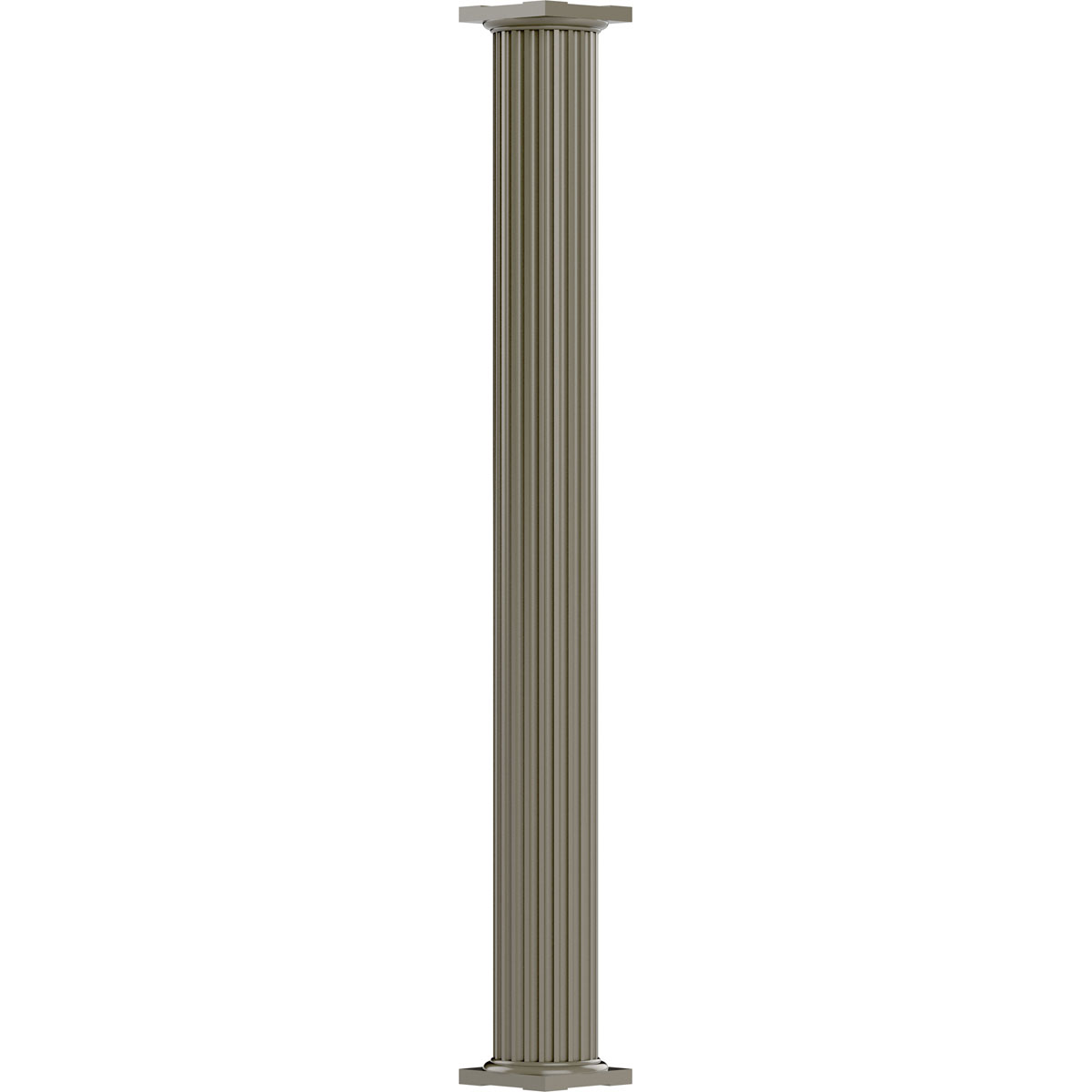 8" x 9' Endura-Aluminum Column, Round Shaft (For Post Wrap Installation ...