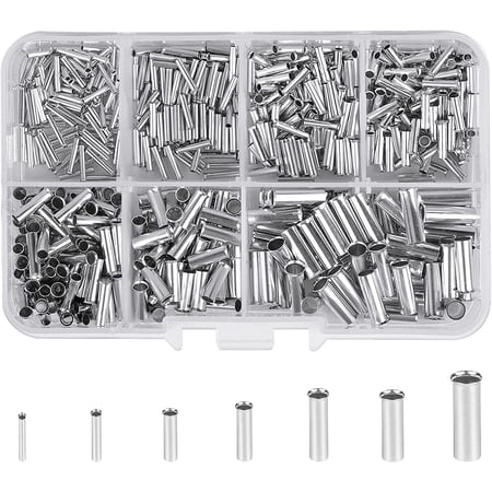YERDGARY 600 Pack 10-22 AWG Uninsulated Cable Ferrules for Cable Lug ...