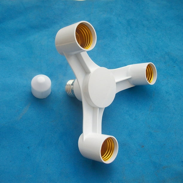 3 in 1 Light Socket Splitter E27 Office Basement Bulbs Converter Adapter LED Standard Lights ...