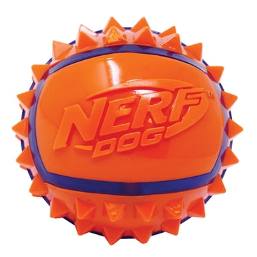 Nerf Dog LED Light Up Dental Spikes Squeaky Ball for Dogs, 2.7 inch ...