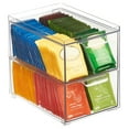Mdesign Stacking Plastic Storage Kitchen Bin 2 Pull Out Drawers 8