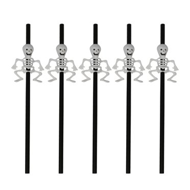 Black Paper Striped Straws (24Pc) - Party Supplies - 24 Pieces ...