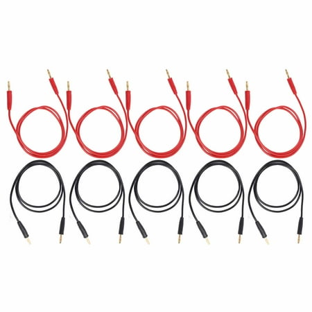Male To Male Testing Wire, 5 Set 4MM 70003 Brass Core Banana Plug Test ...
