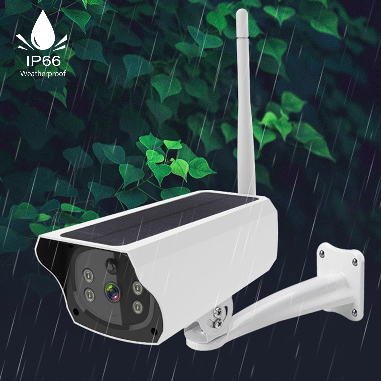 Cámara solar, cámara solar 1080P Cámara de visión nocturna HD Cámara ...