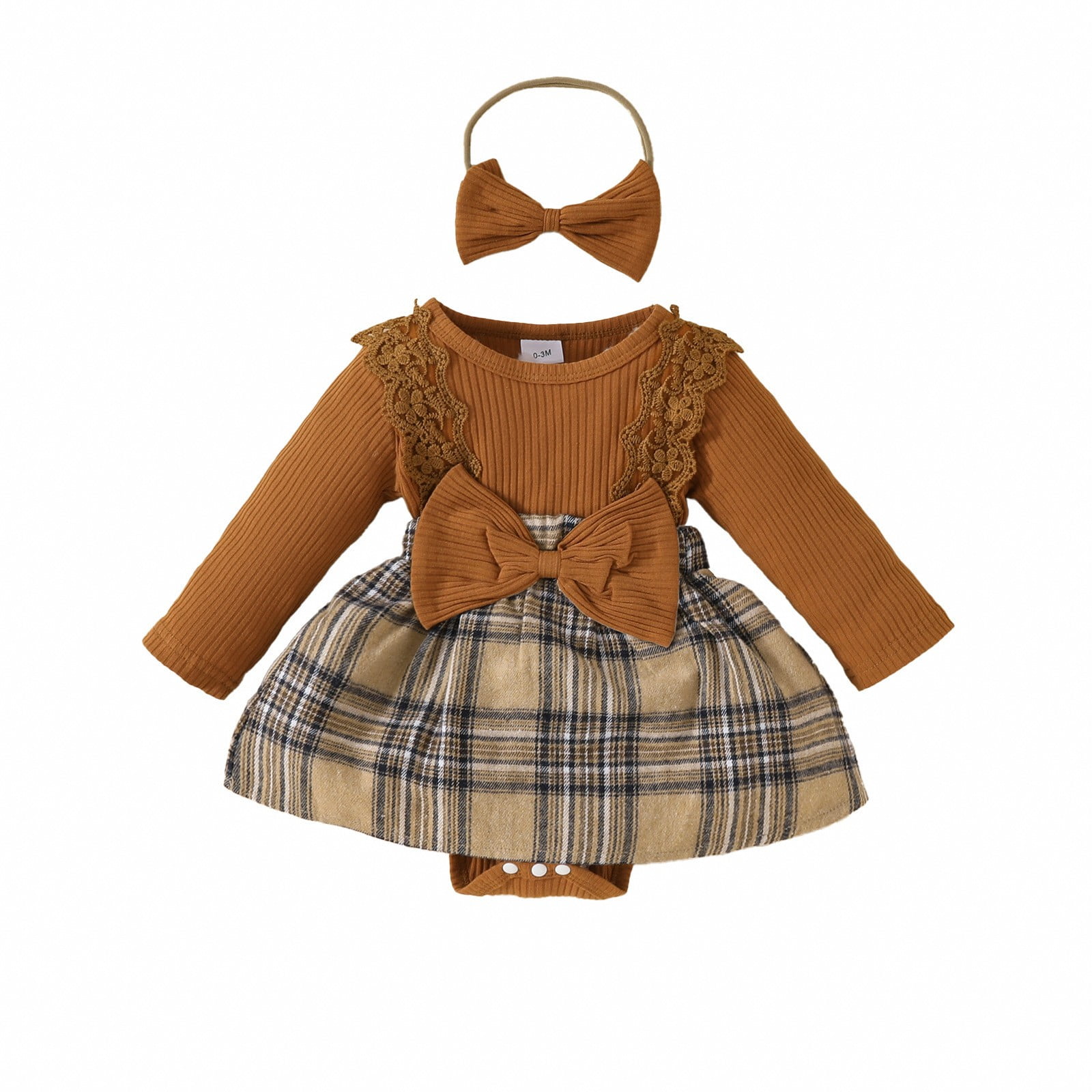 Click here for Posijego Baby Girls Outfit Bow Front Long Sleeve P... prices