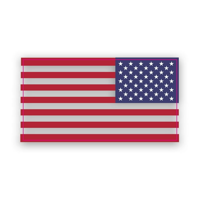 Reverse American Flag Sticker Decal - Self Adhesive Vinyl ...