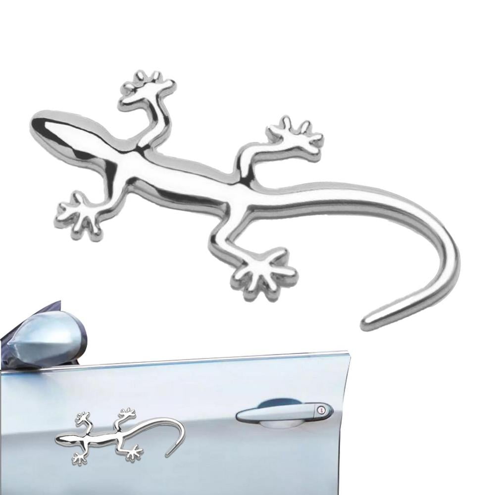 Ge cko Car Stickers | Fashion 3D Gec ko Shape | Pure Metal Chrome Badge ...